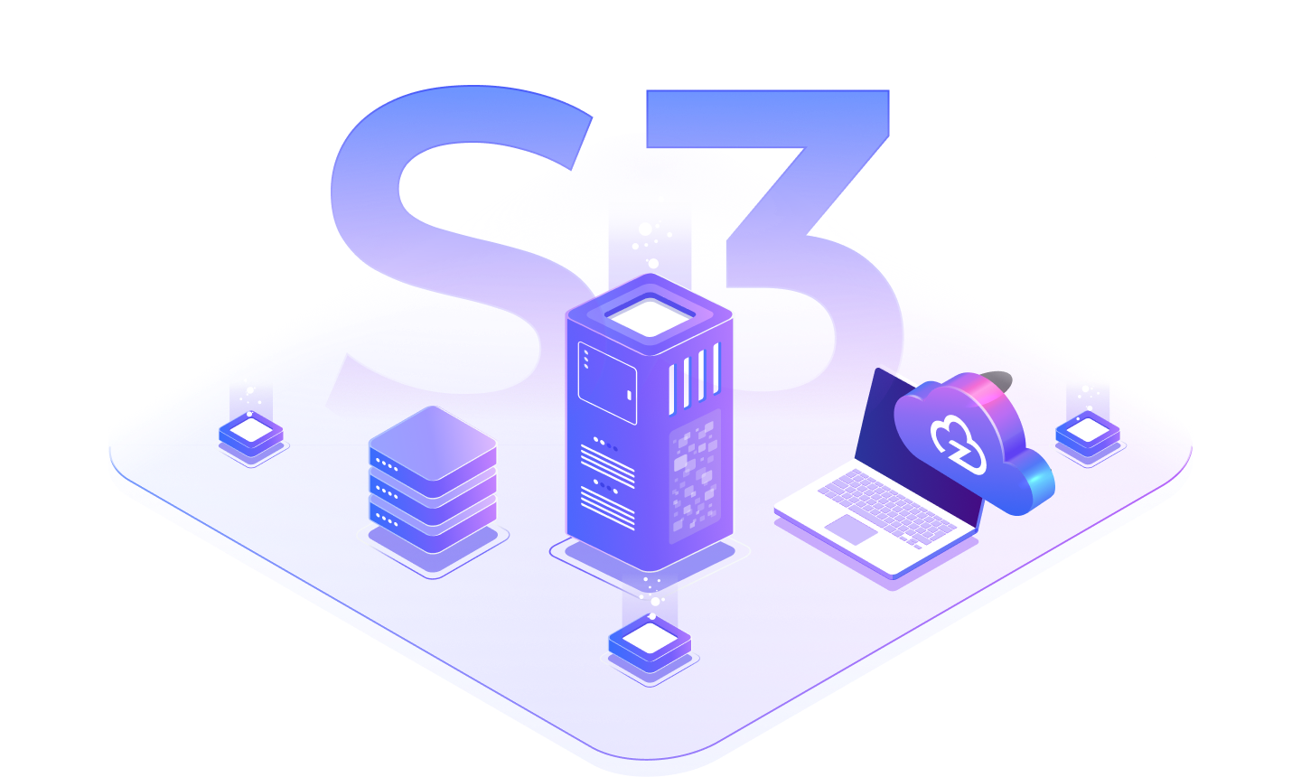 S3-compatible object storage illustration
